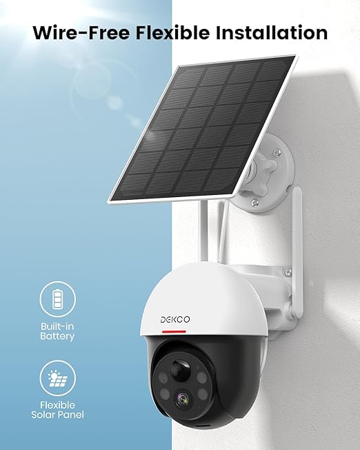 DEKCO 2K Solar Security Cameras Wireless Outdoor 360° - Extras Shop Jamaica